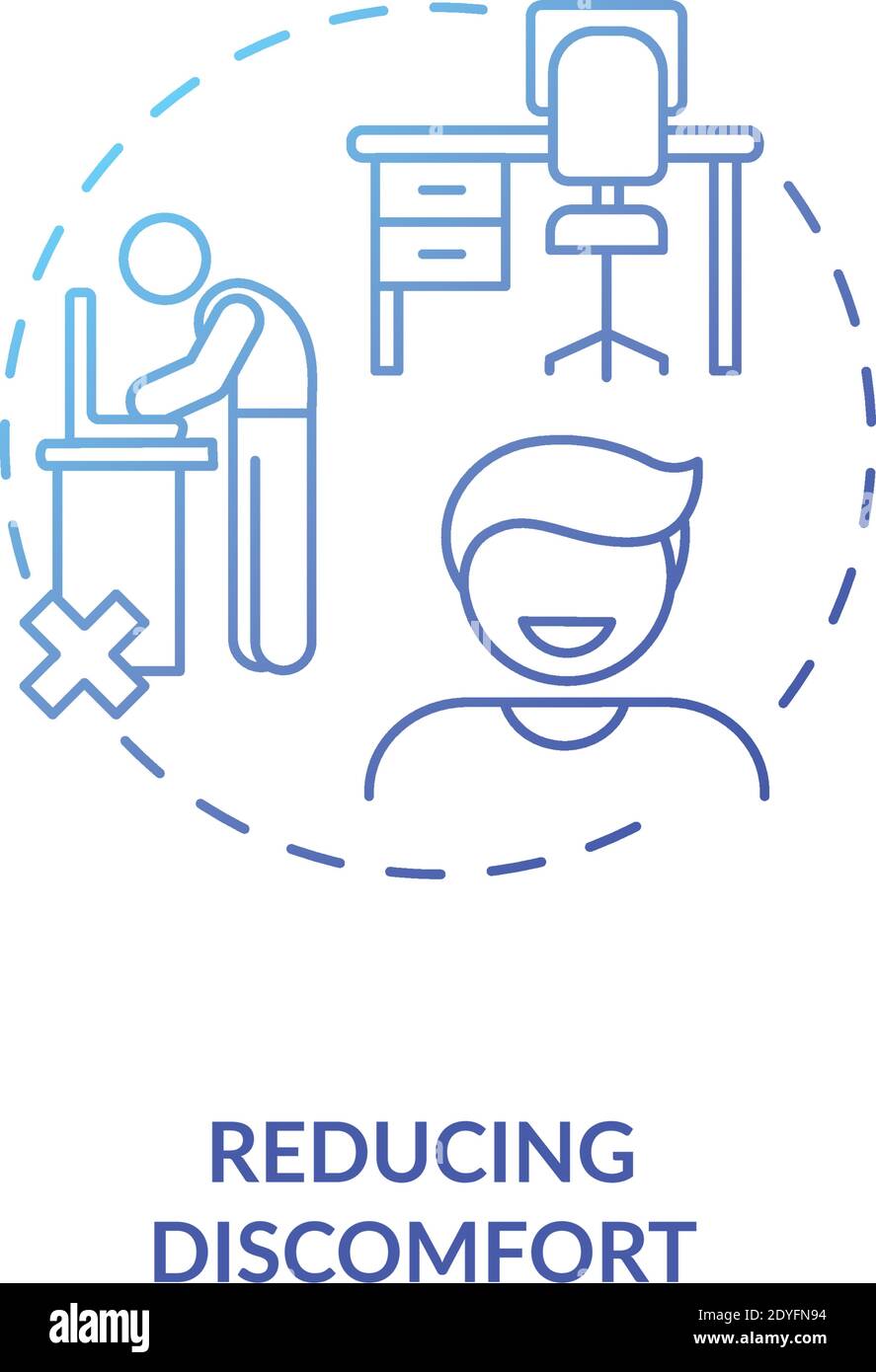 Reducing discomfort concept icon Stock Vector Image & Art - Alamy