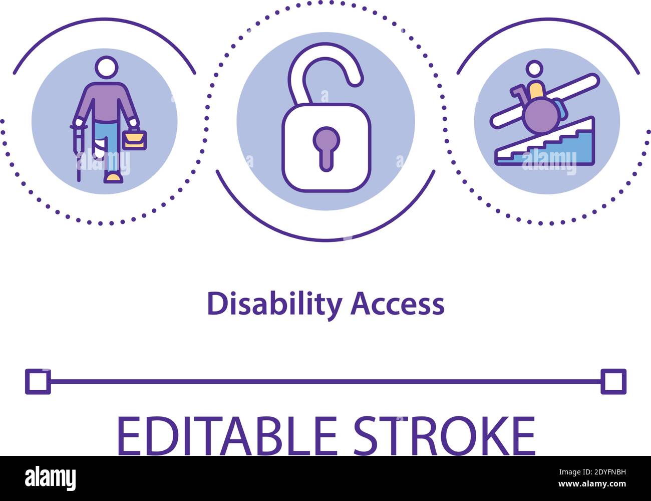 Disability access concept icon Stock Vector Image & Art - Alamy