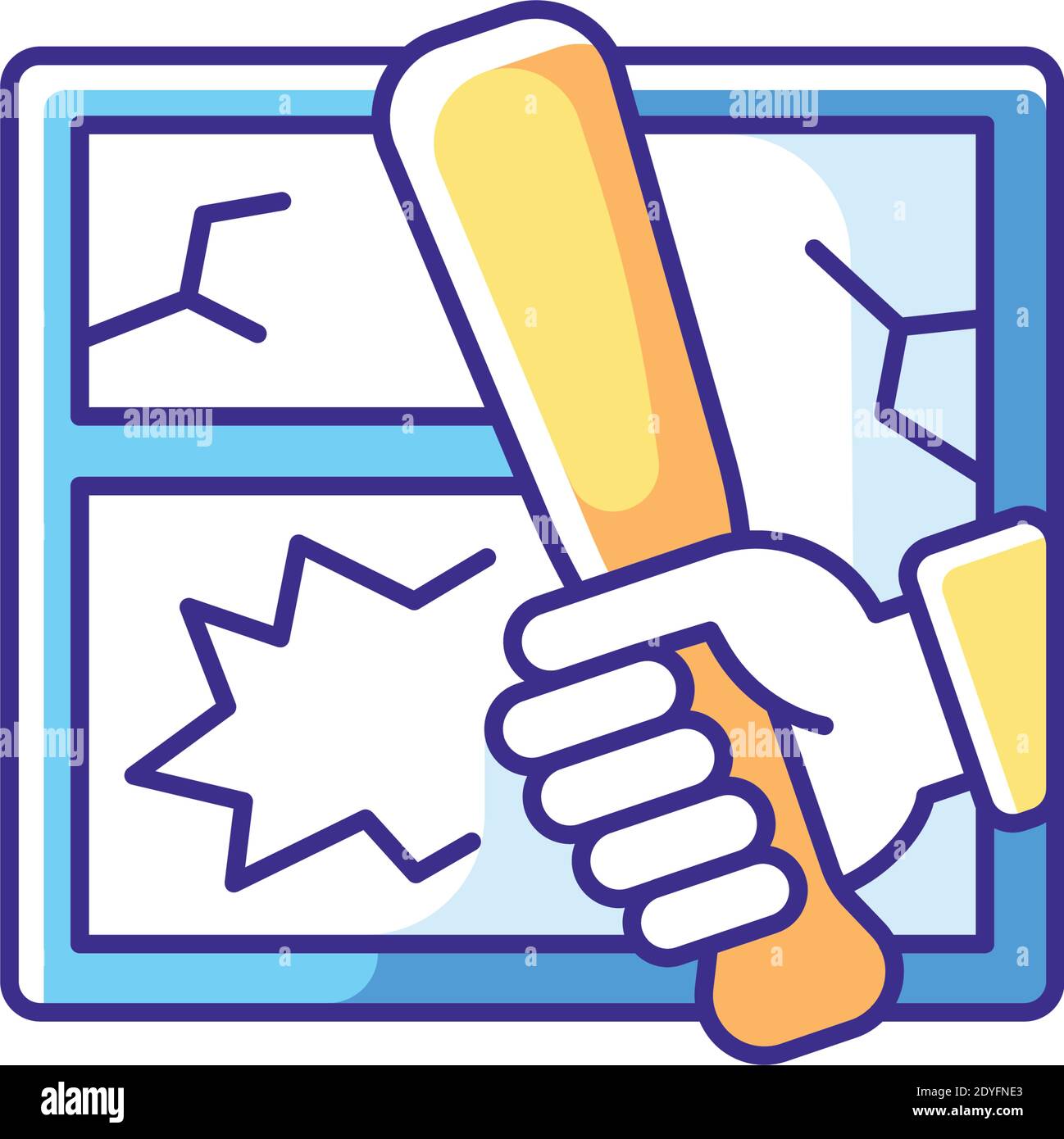 Vandalism RGB color icon Stock Vector Image & Art - Alamy