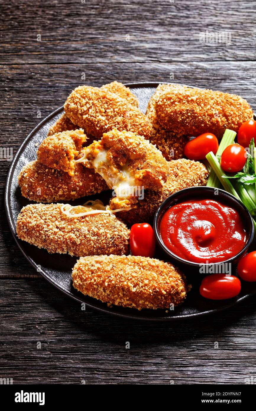 Suppli al telefono italian fast food - fried rice croquettes stuffed ...