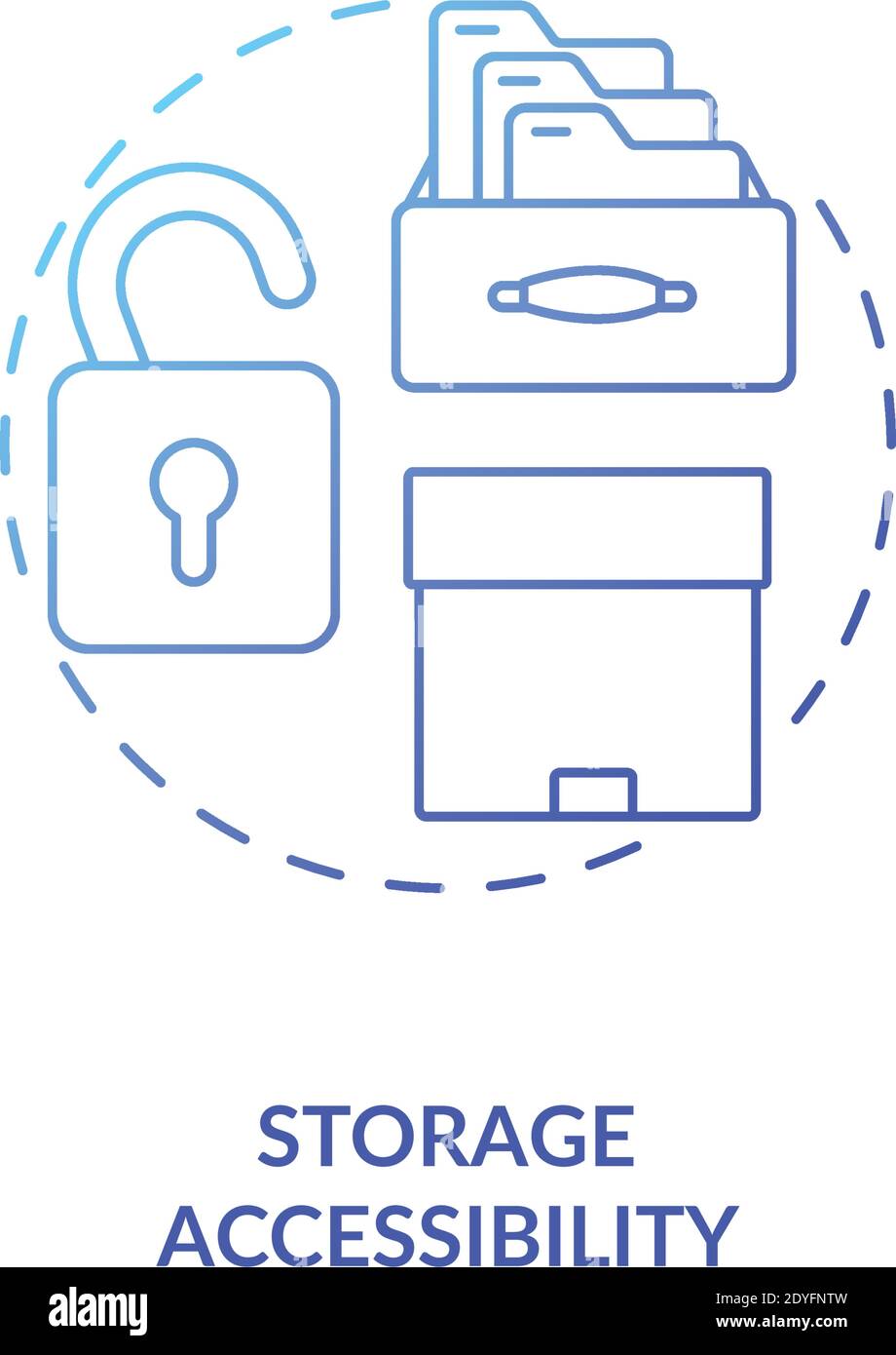 Storage accessibility concept icon Stock Vector Image & Art - Alamy