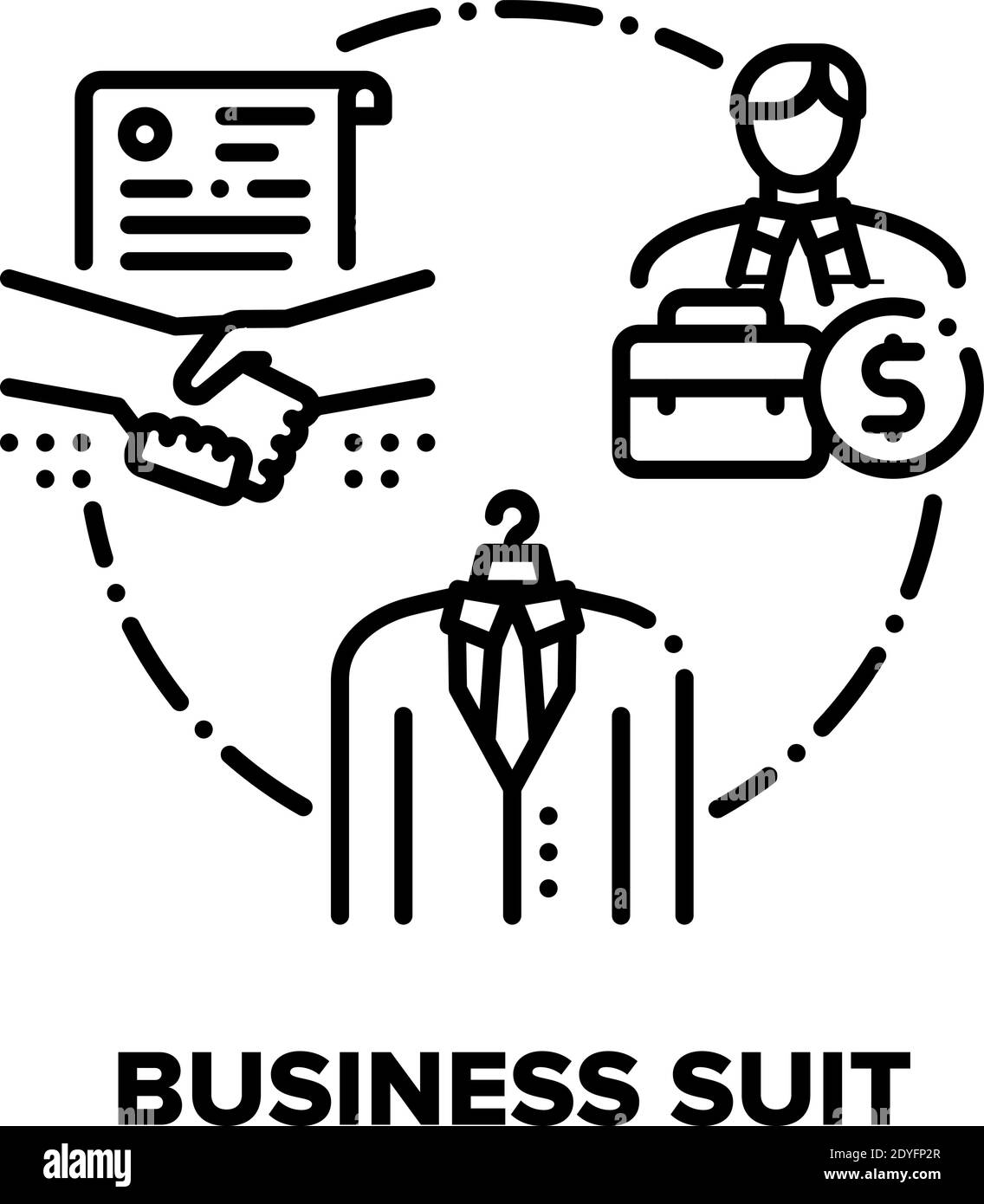 Business Suit Vector Concept Black Illustration Stock Vector Image ...
