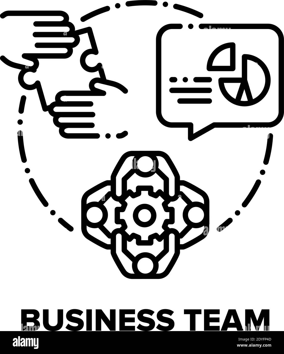 Business Team Vector Concept Black Illustration Stock Vector Image ...