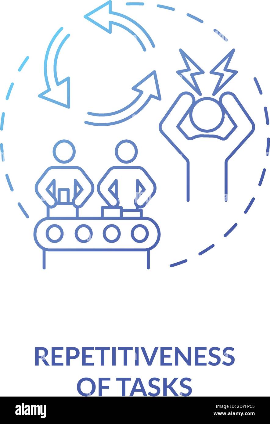 Tasks repetitiveness concept icon Stock Vector Image & Art - Alamy