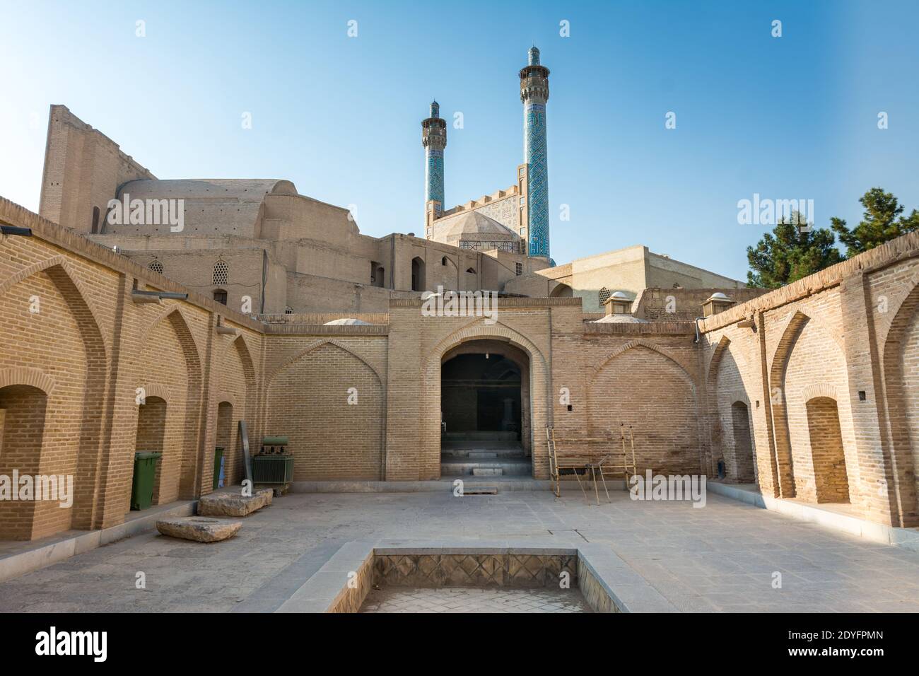 Arches of Historic buildings in Shah Mosque, situated on the south side ...
