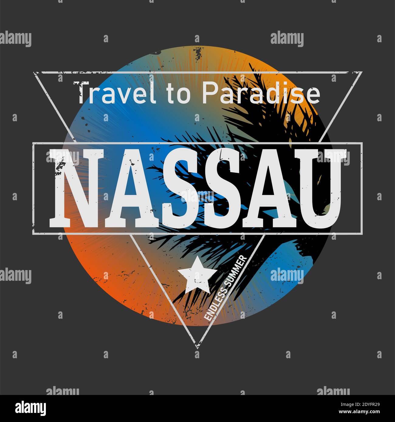 Nassau city is the capital of The Bahamas. Vector decorative object for ...