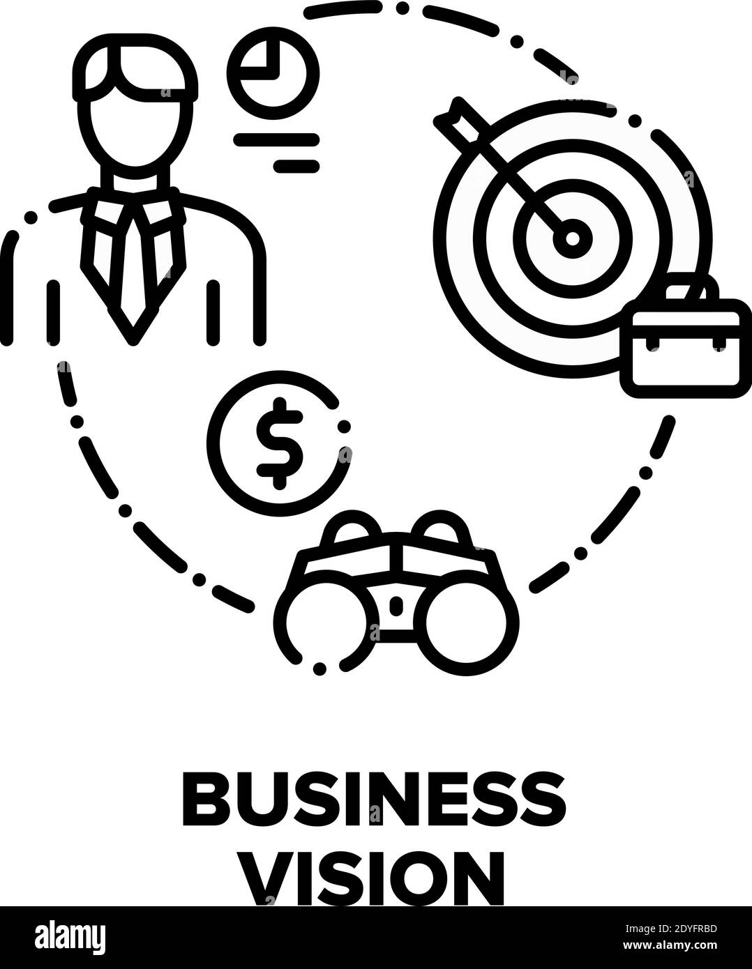 Business Vision Vector Concept Black Illustration Stock Vector Image ...