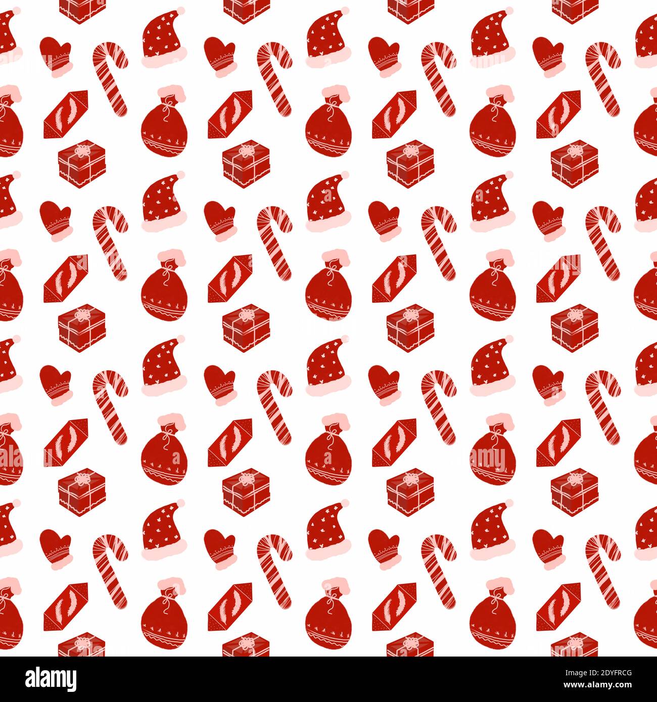 Christmas illustrations set, red color. High quality illustration Stock ...