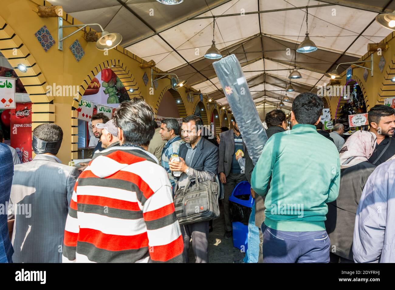 Street view with a lot of people in the Grand traditional bazaar in ...