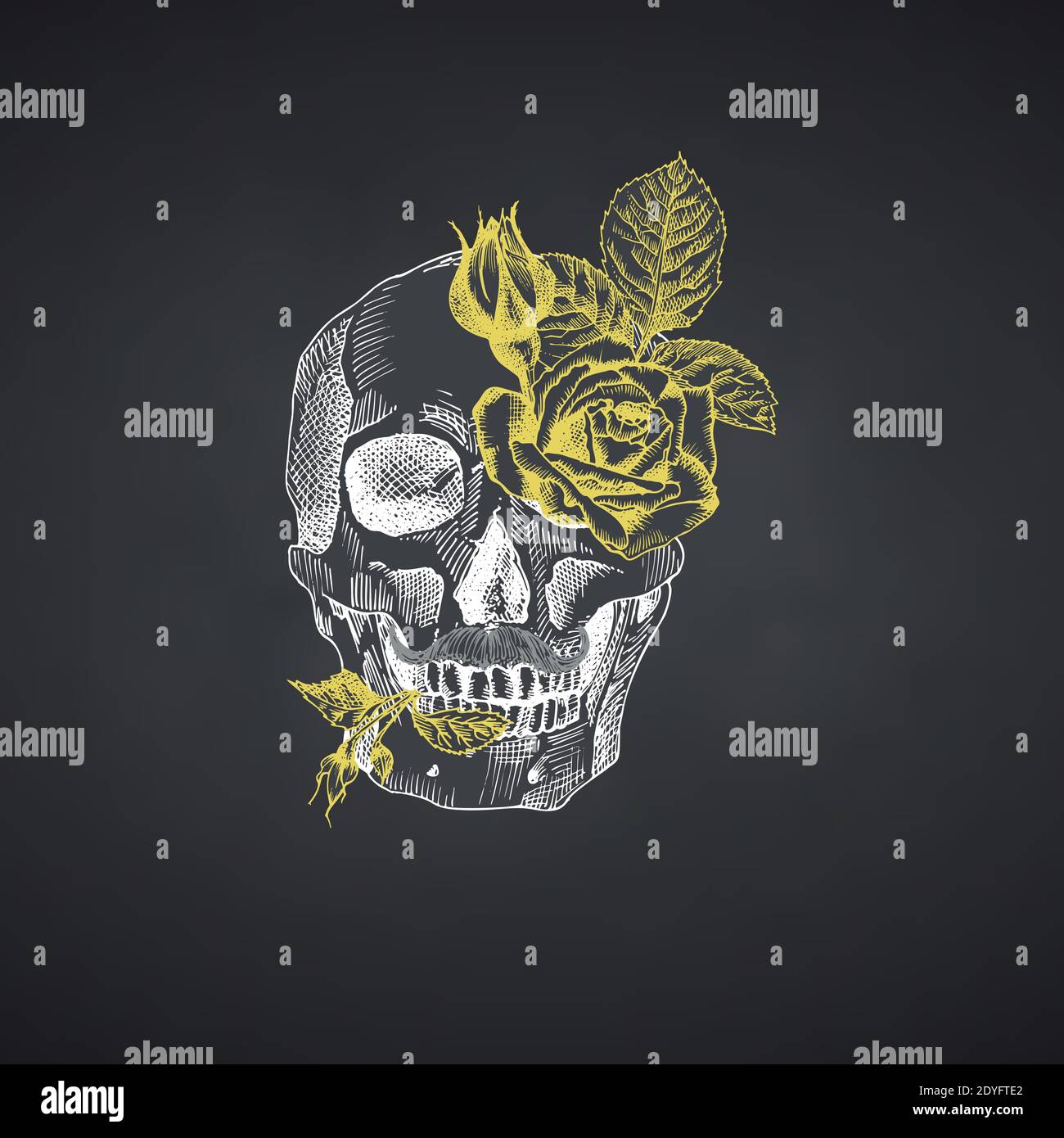 Skeleton hand flowers hi-res stock photography and images - Alamy