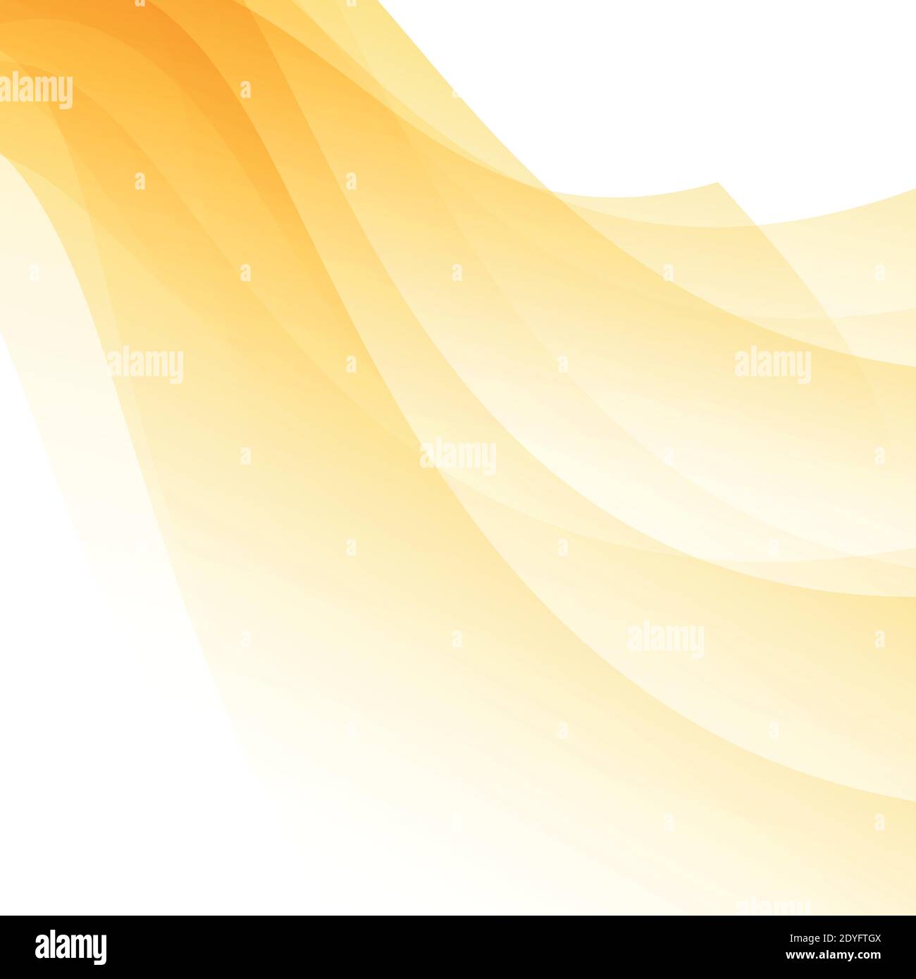 Abstract white background with yellow wavy lines - Vector illustration ...