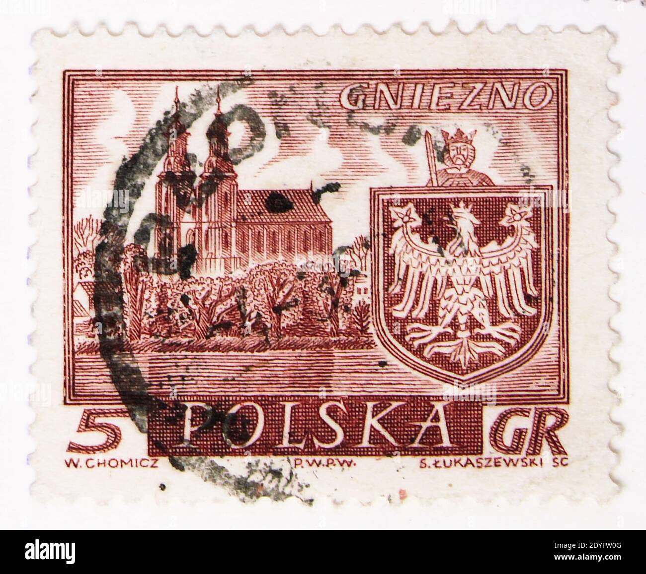 MOSCOW, RUSSIA - JULY 15, 2019: Postage stamp printed in Poland shows ...