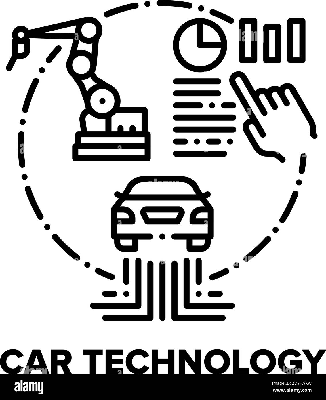 Car electronic diagram Cut Out Stock Images & Pictures - Alamy
