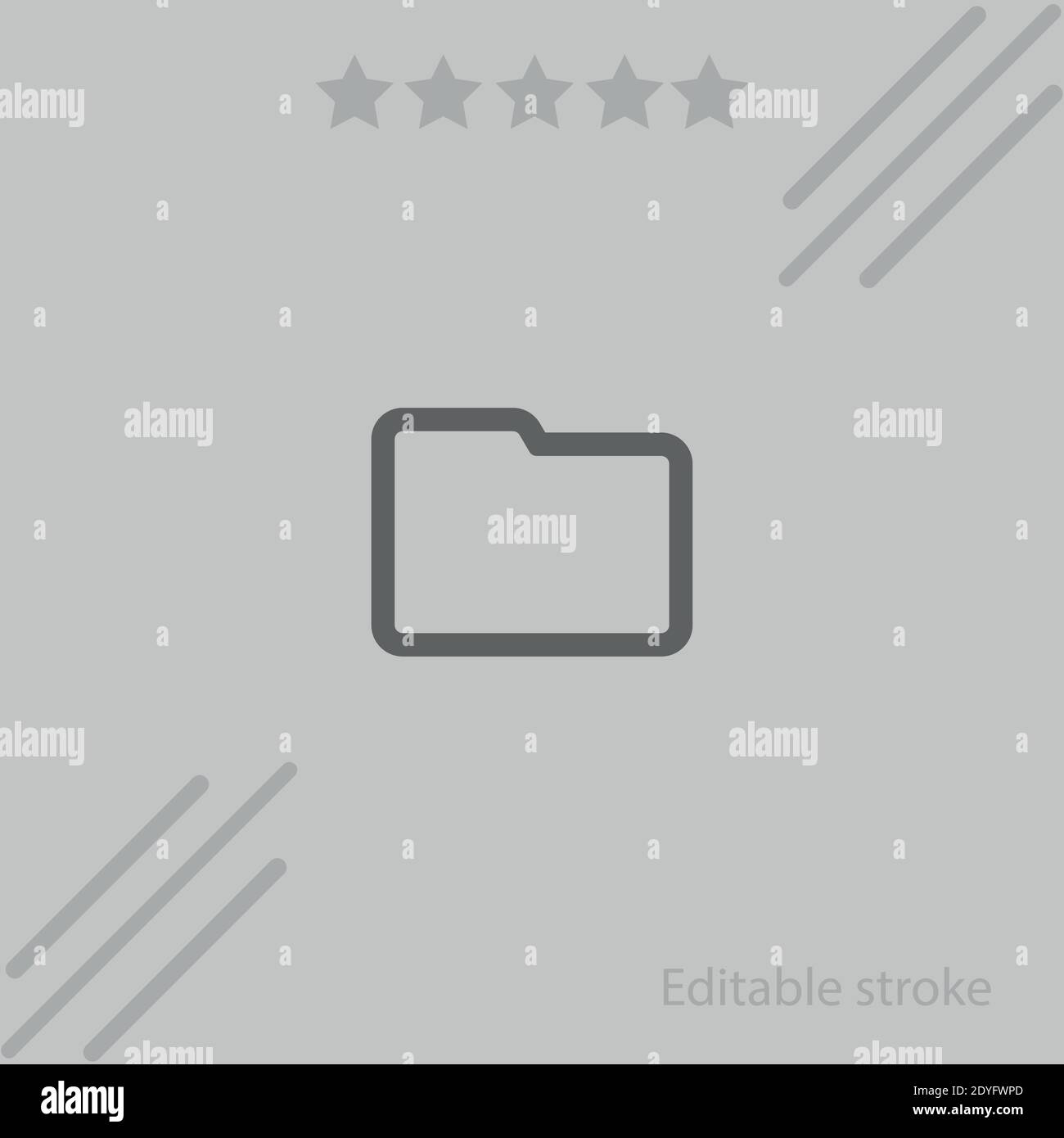 folder outline vector icon modern simple vector illustration Stock ...