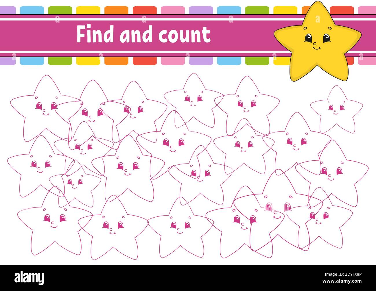 Find and count. Education developing worksheet. Activity page with ...
