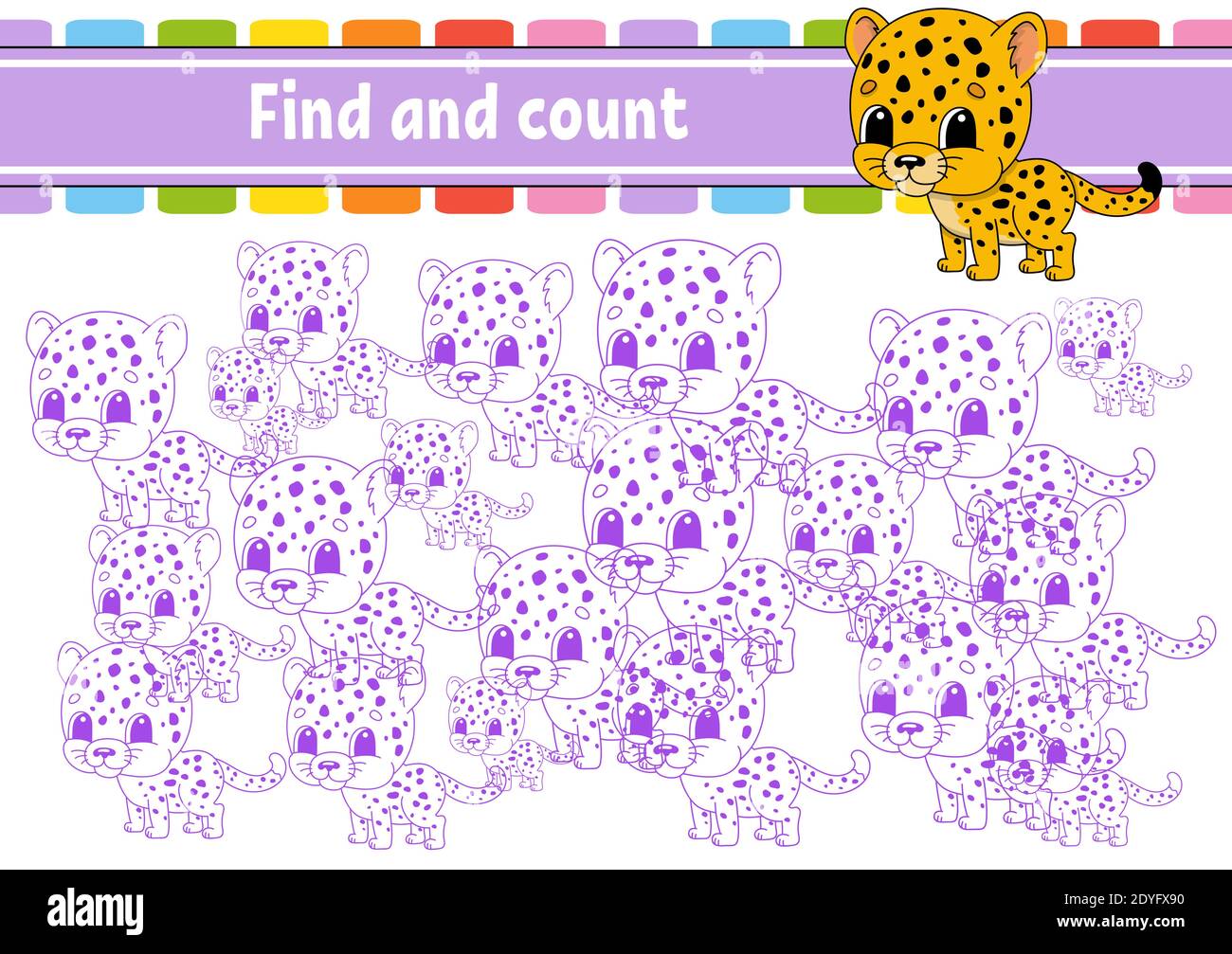 Find and count. Education developing worksheet. Activity page with ...