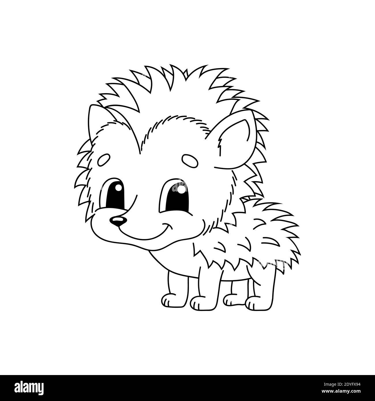 Cute Hedgehog Coloring Page