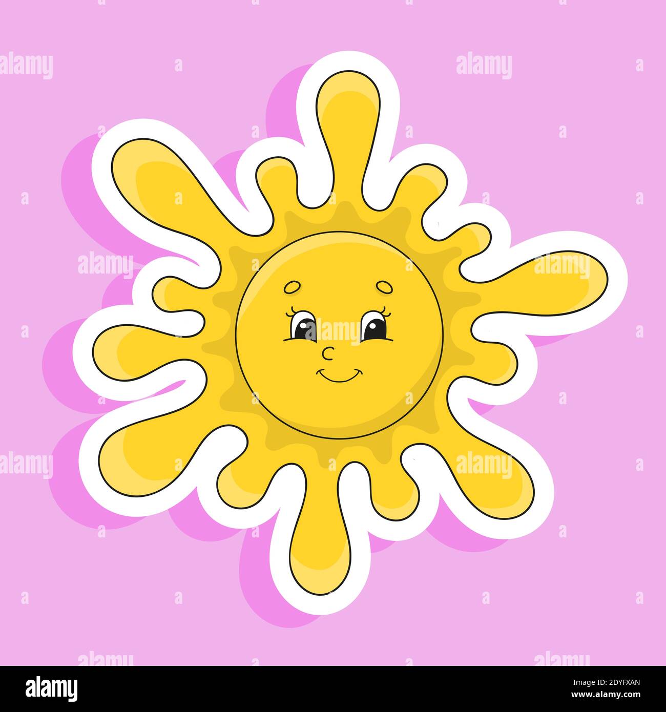 Cute character. Colorful vector illustration. Cartoon style. Isolated ...