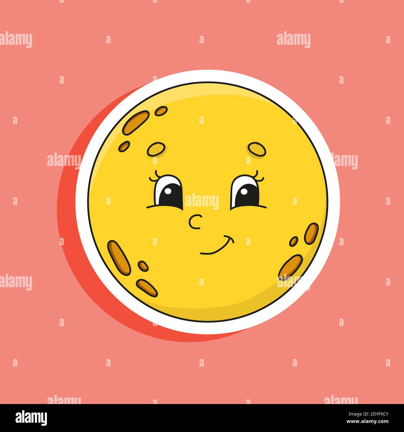 Cute character. Colorful vector illustration. Cartoon style. Isolated ...
