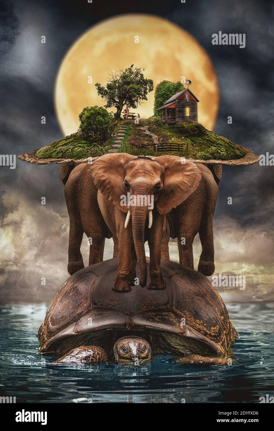 mythological representation of the planet earth Stock Photo - Alamy