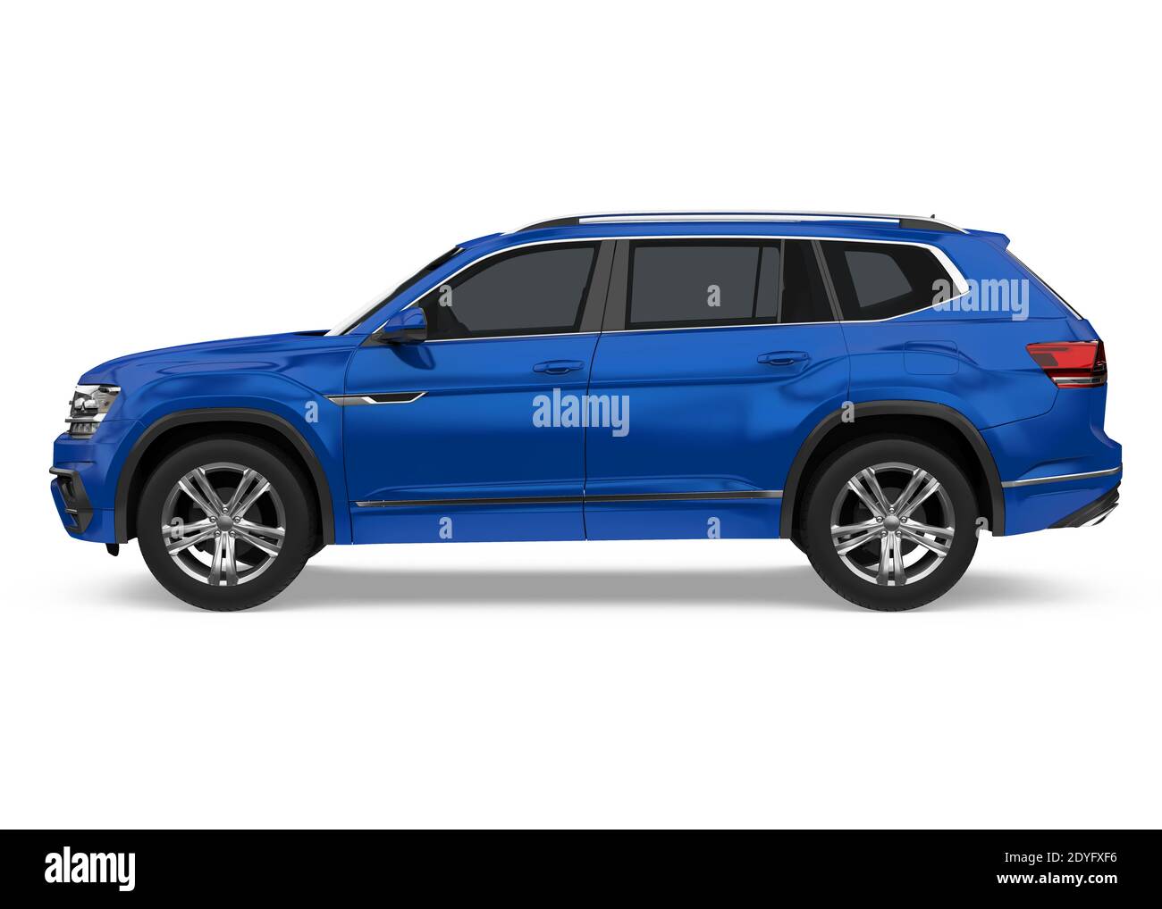 Blue SUV Car Isolated Stock Photo - Alamy