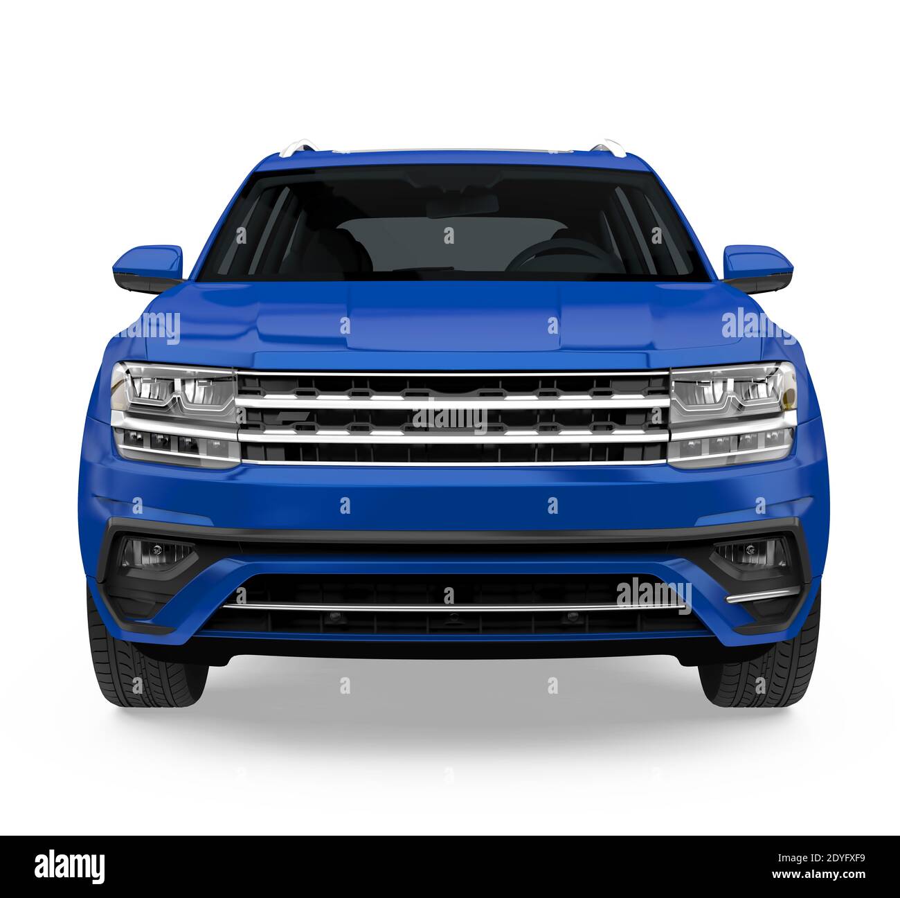 Blue SUV Car Isolated Stock Photo - Alamy
