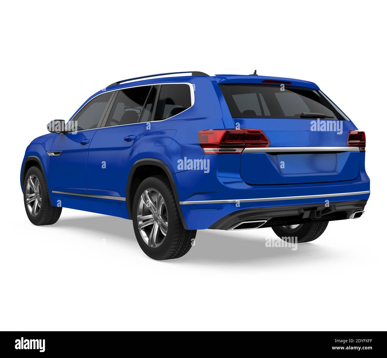 Blue SUV Car Isolated Stock Photo - Alamy