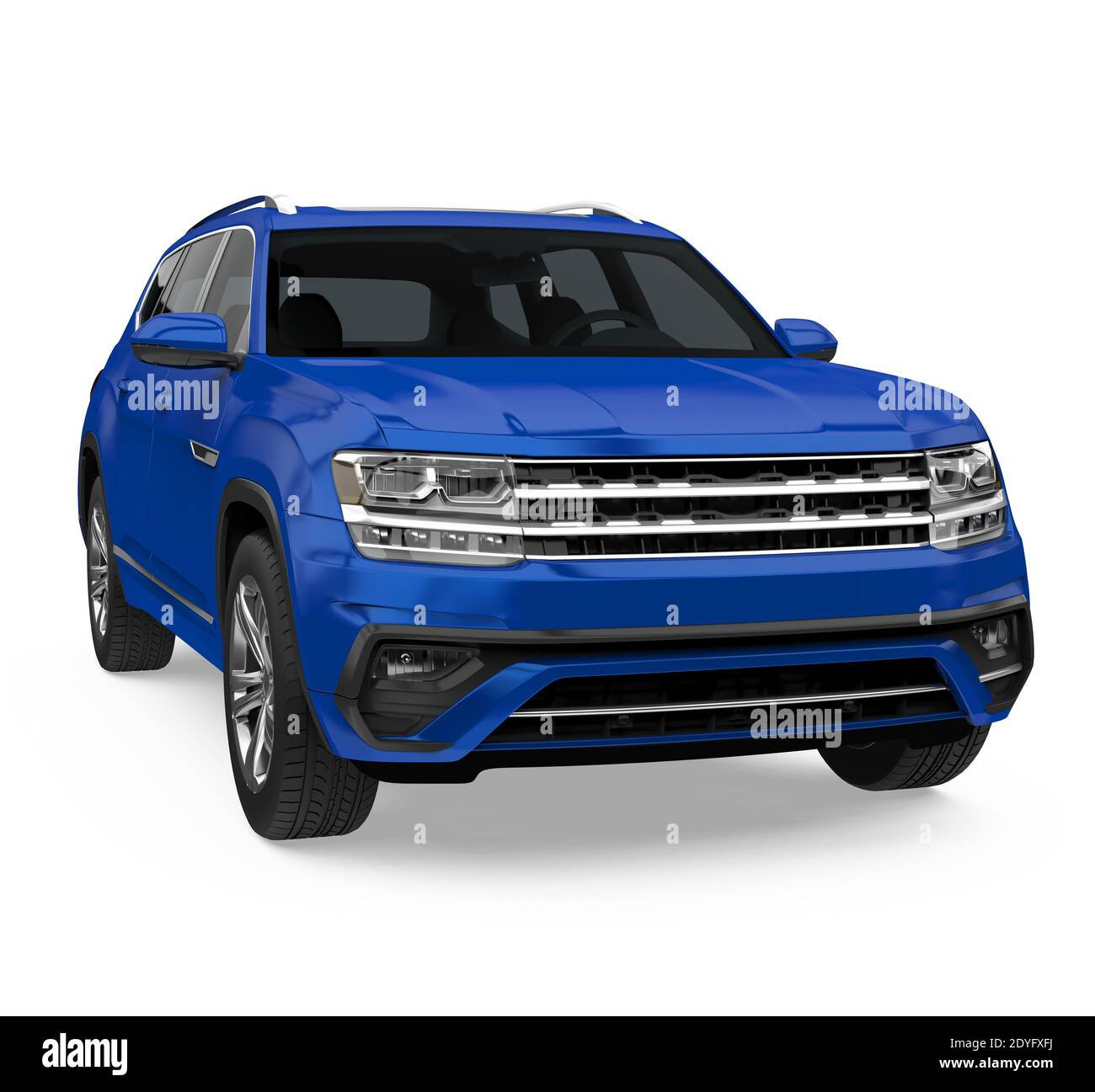 Blue SUV Car Isolated Stock Photo - Alamy