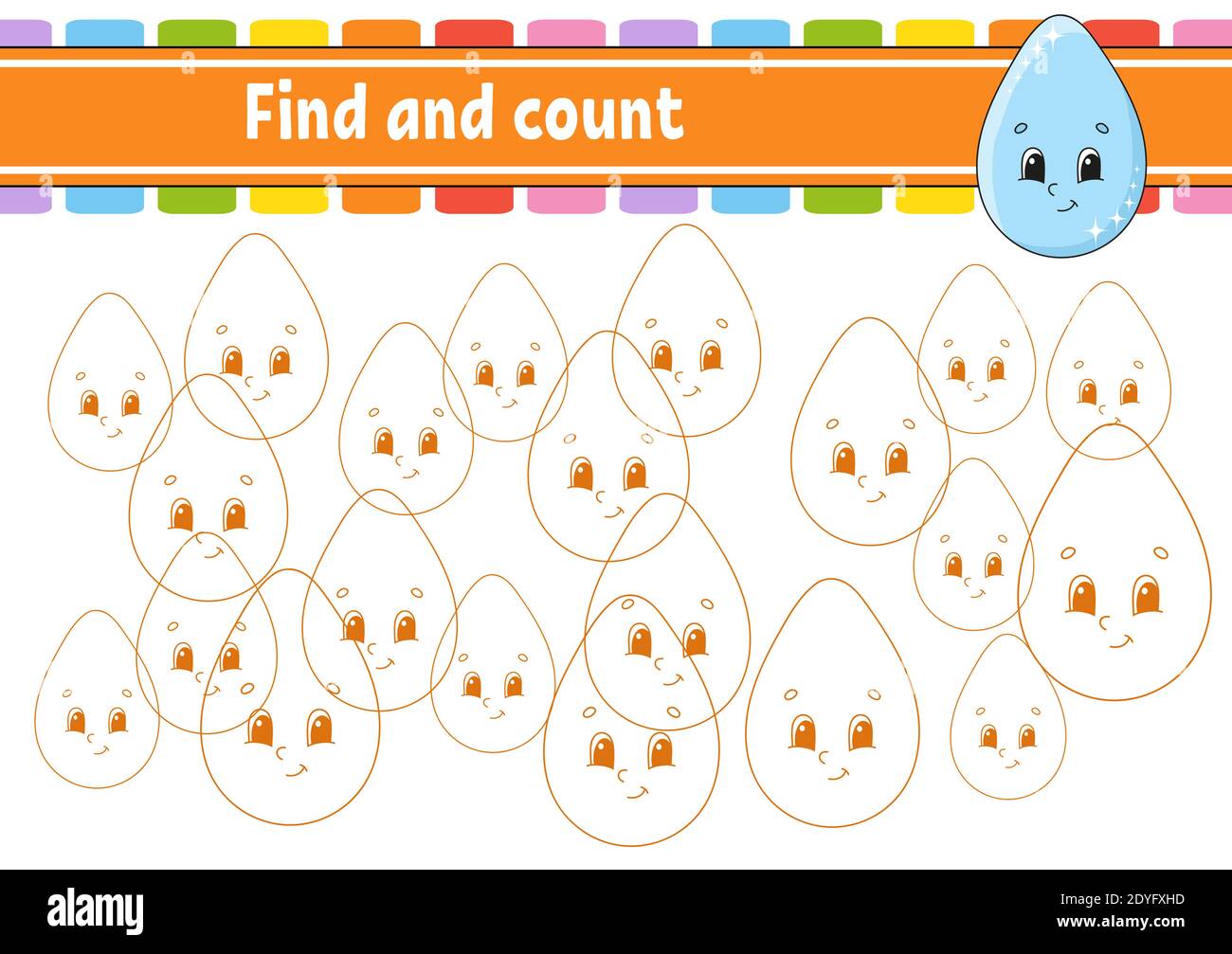 Find and count. Education developing worksheet. Activity page with ...