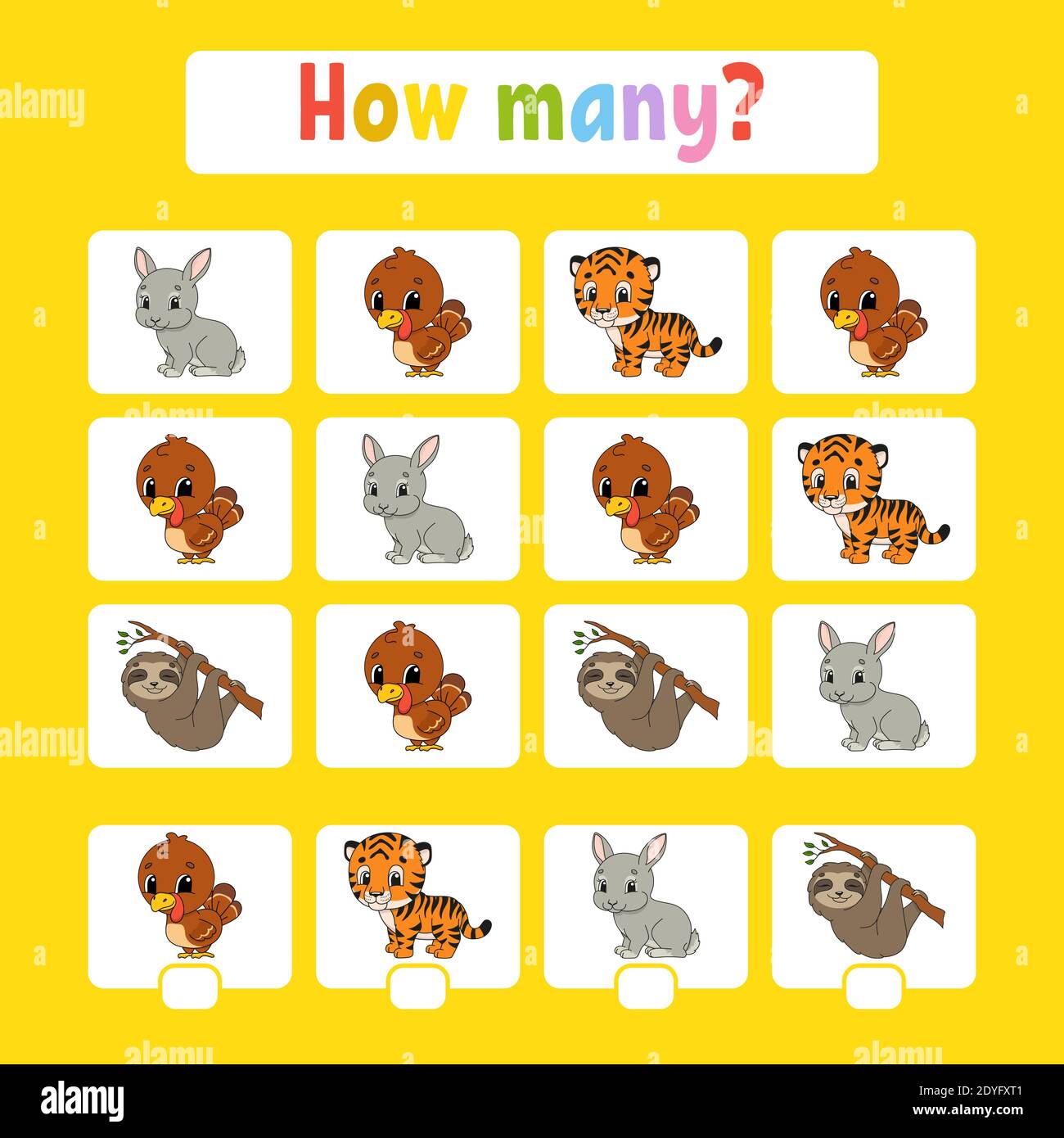 Counting game for children of preschool age. Learning mathematics. How ...