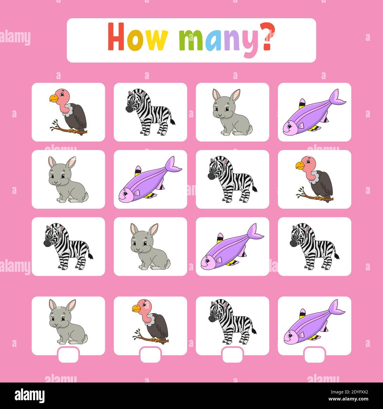 Counting game for children of preschool age. Learning mathematics. How ...