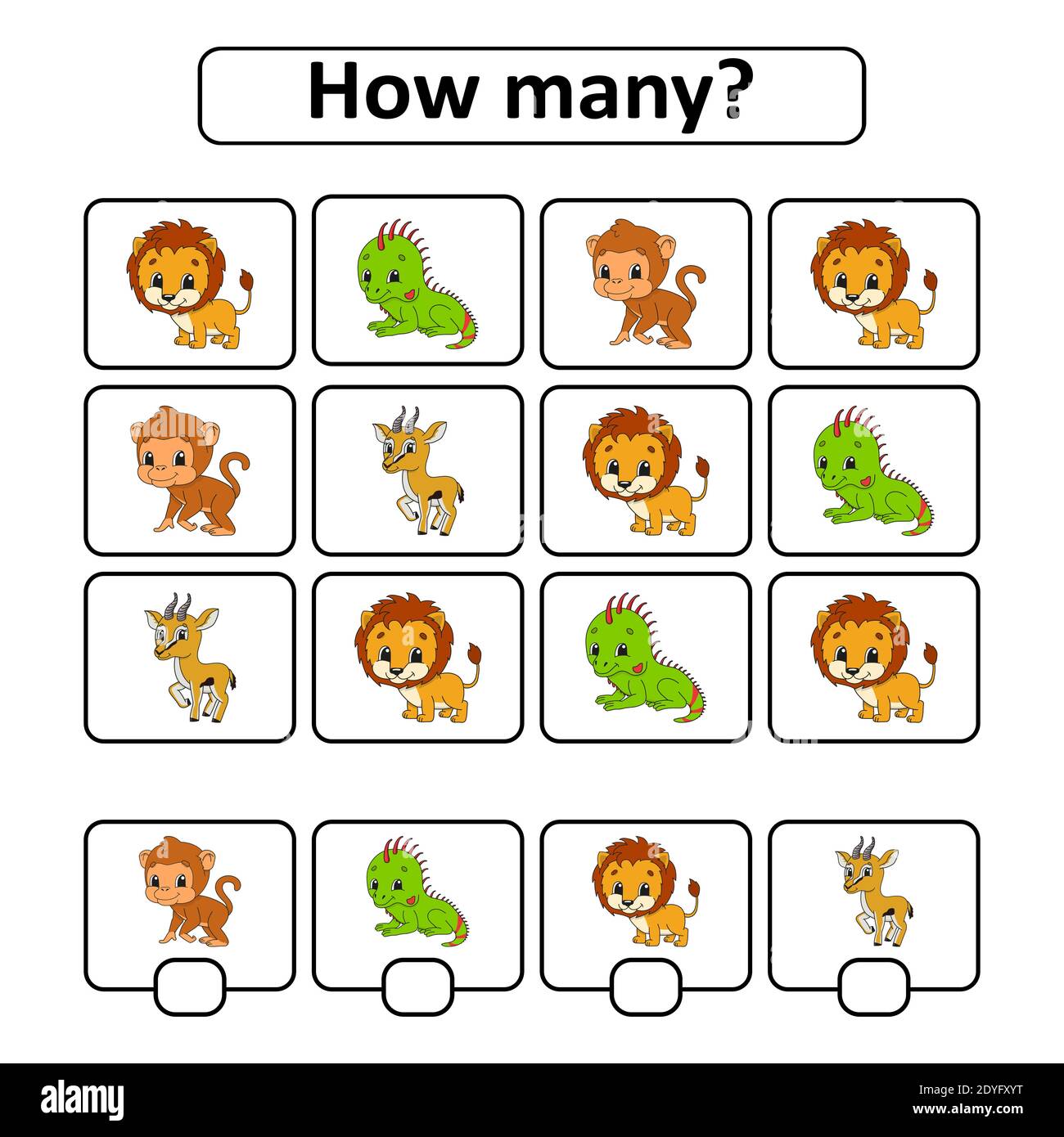 Counting game for children of preschool age. Learning mathematics. How ...