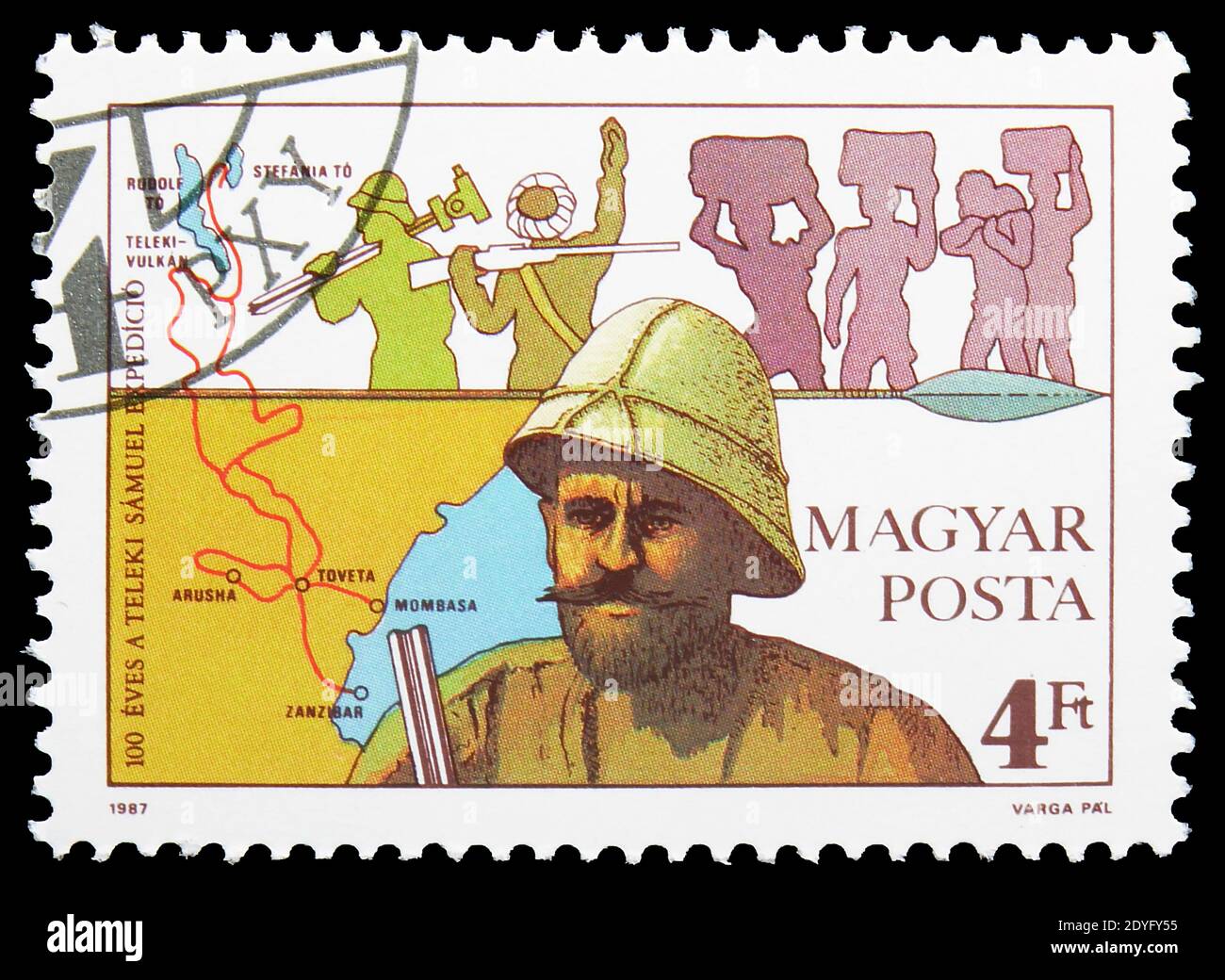 MOSCOW, RUSSIA - JULY 19, 2019: Postage stamp printed in Hungary shows ...