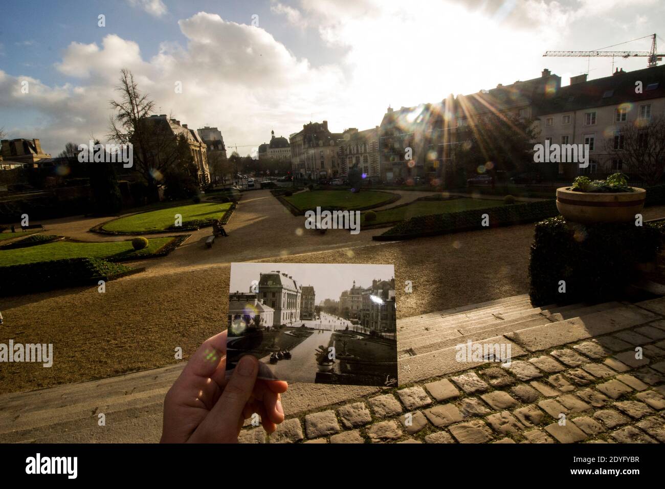 Before-After / Rennes. Old photos of Rennes given in their current ...