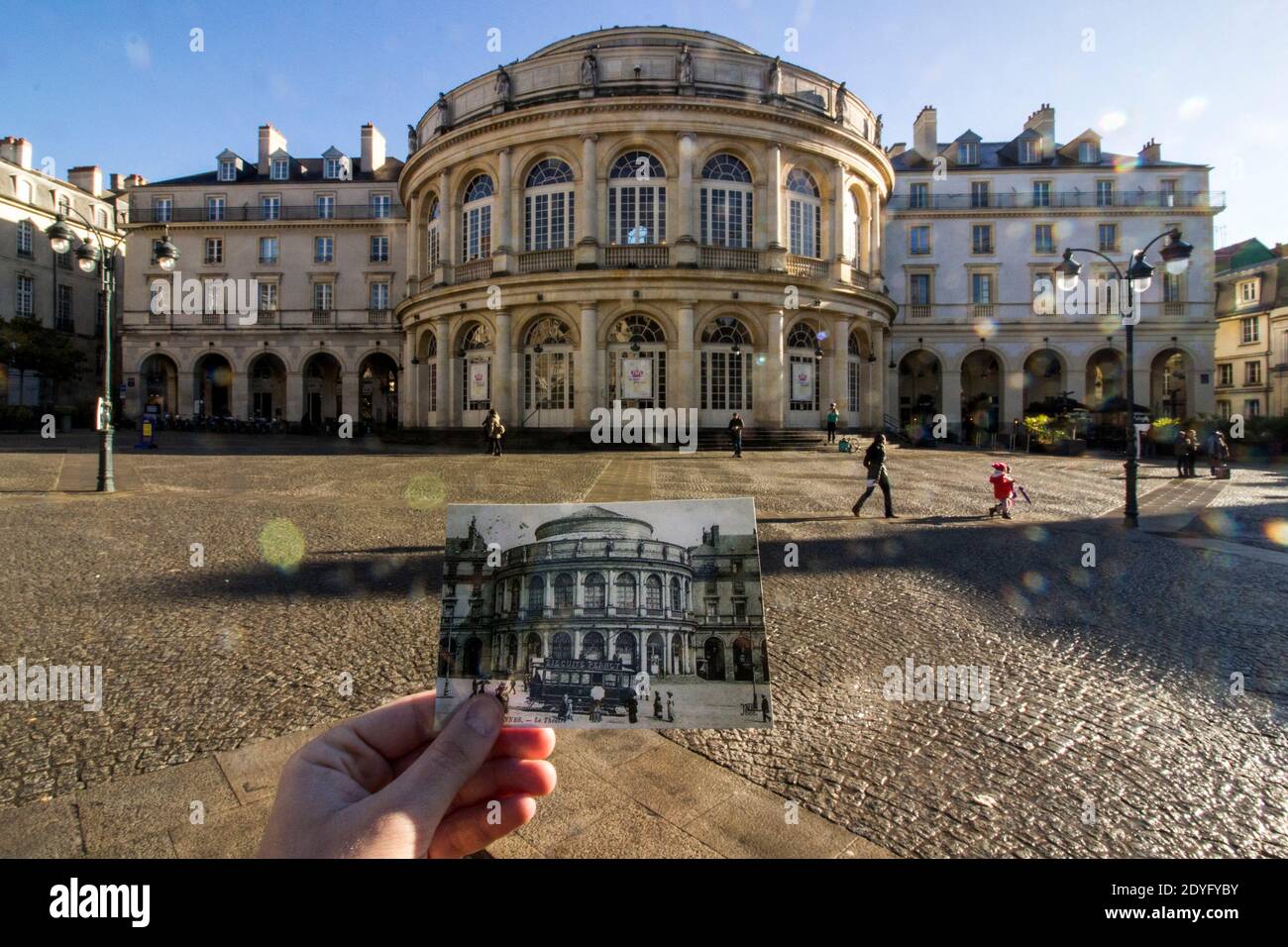 Before-After / Rennes. Old photos of Rennes given in their current ...