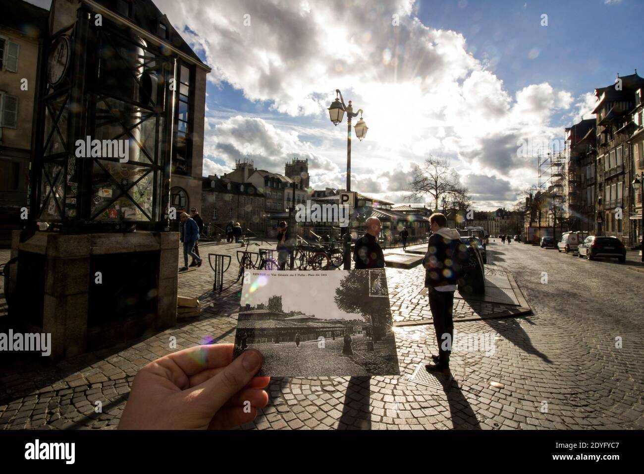 Before-After / Rennes. Old photos of Rennes given in their current ...