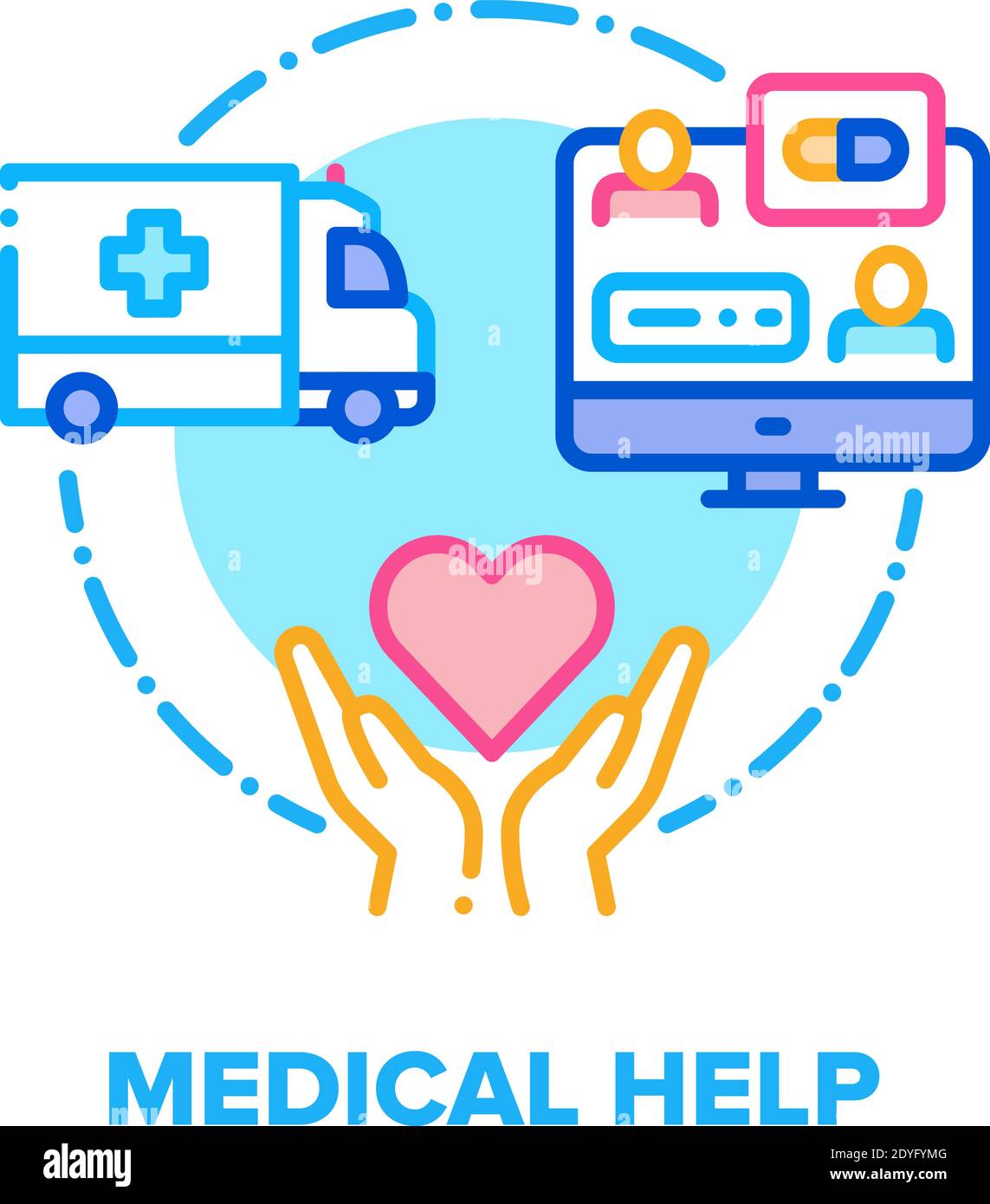 Medical Help Vector Concept Color Illustration Stock Vector Image & Art ...