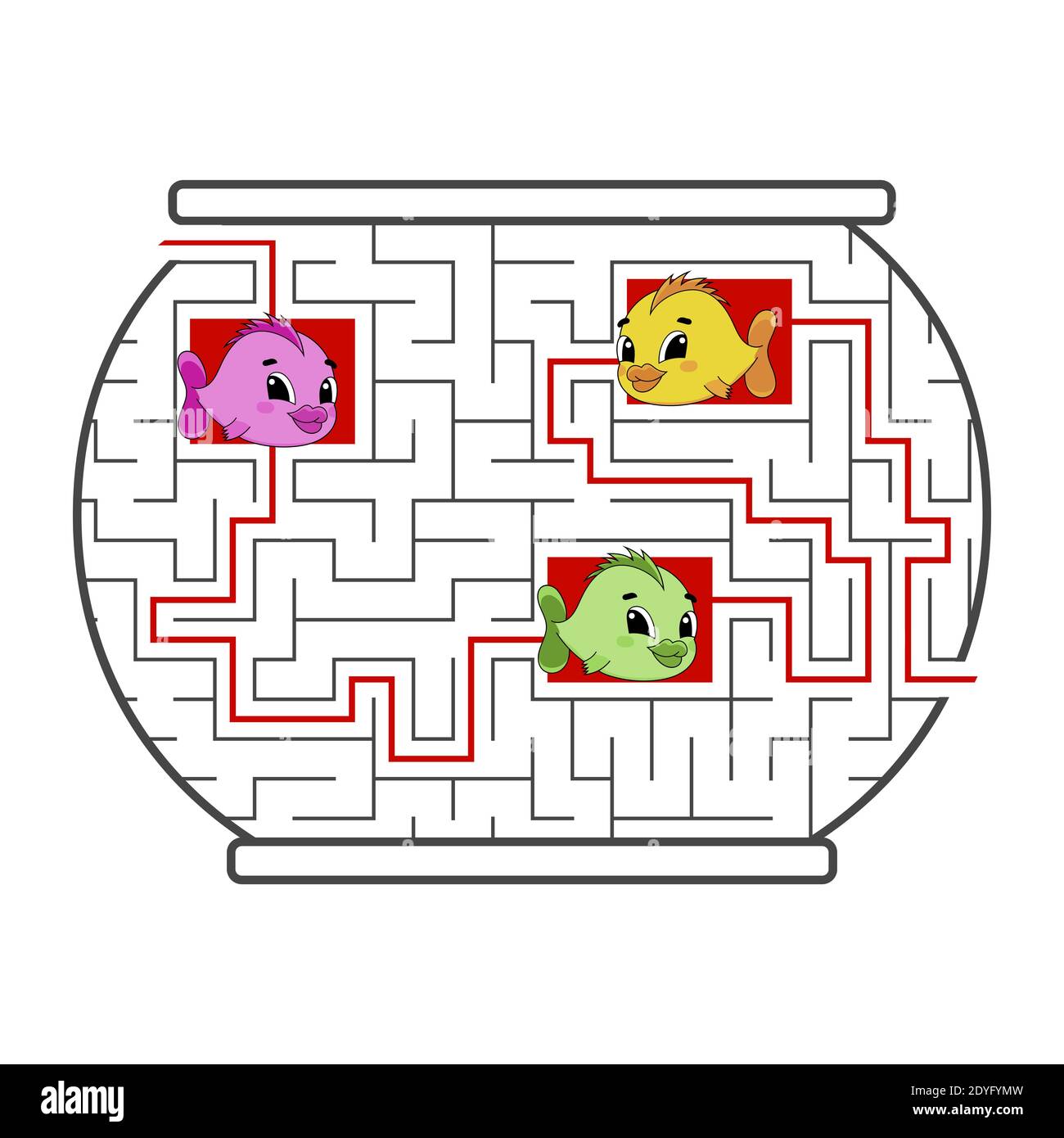 Funny maze. Game for kids. Puzzle for children. Cartoon style ...