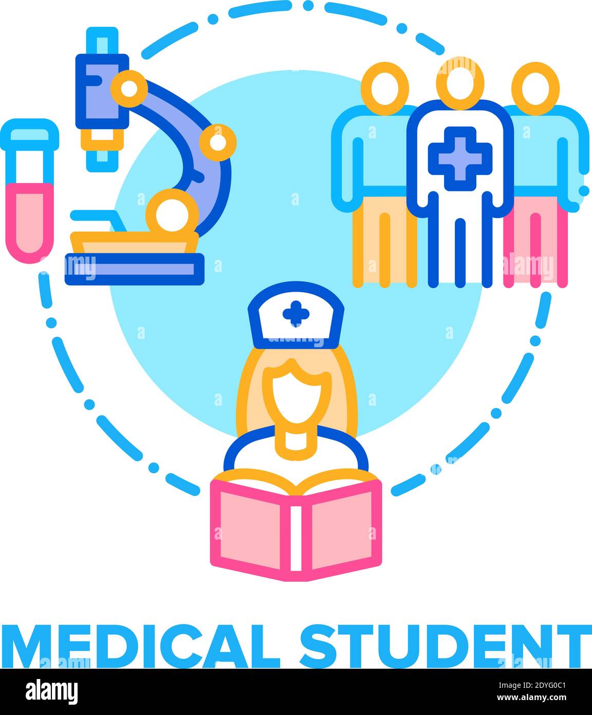 Medical Student Vector Concept Color Illustration Stock Vector Image ...
