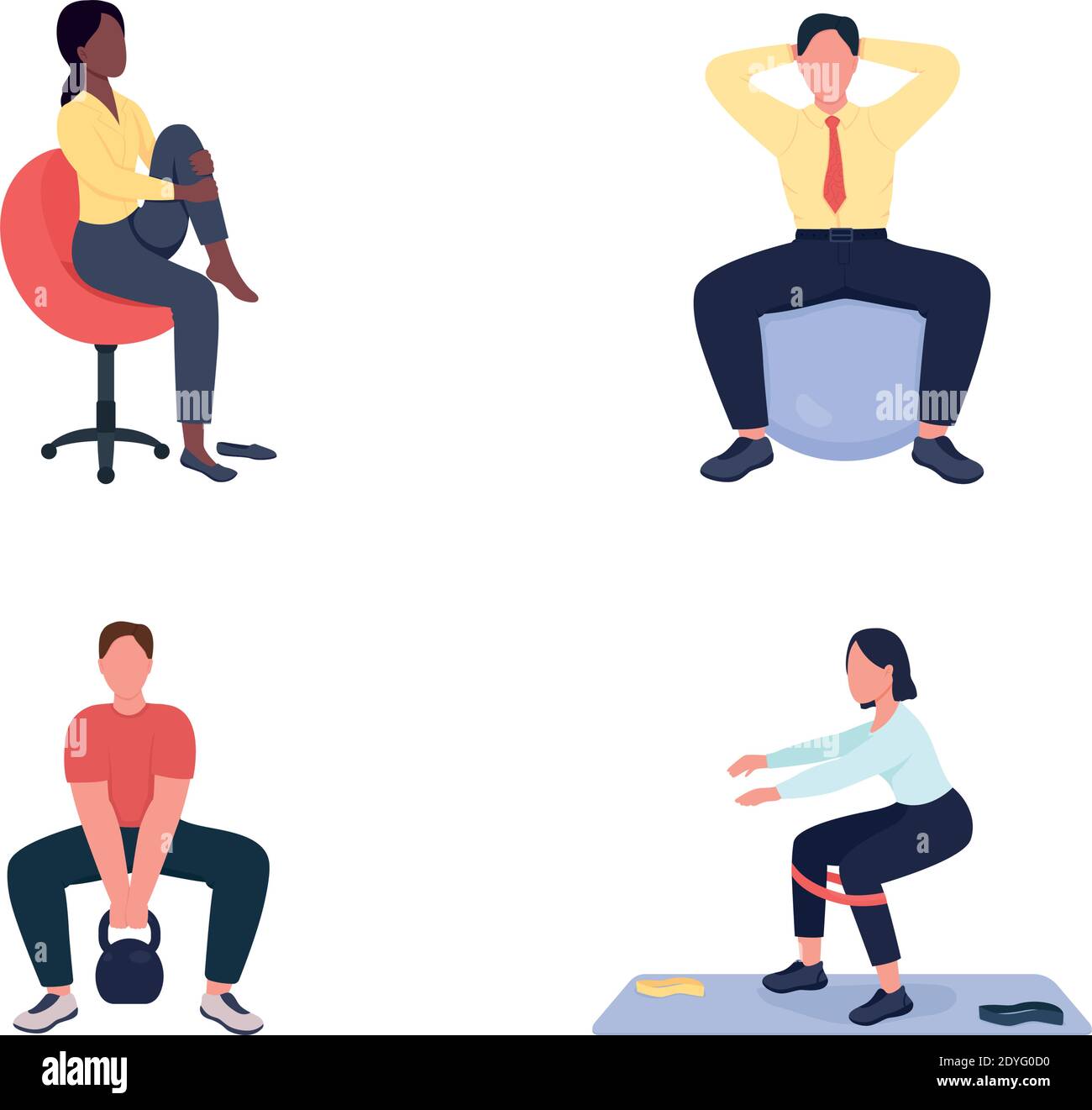 Exercise sit to stand chair Stock Vector Images - Alamy