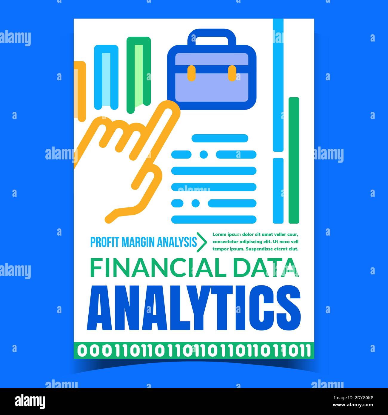 Financial Data Analytics Promotion Poster Vector Stock Vector Image ...