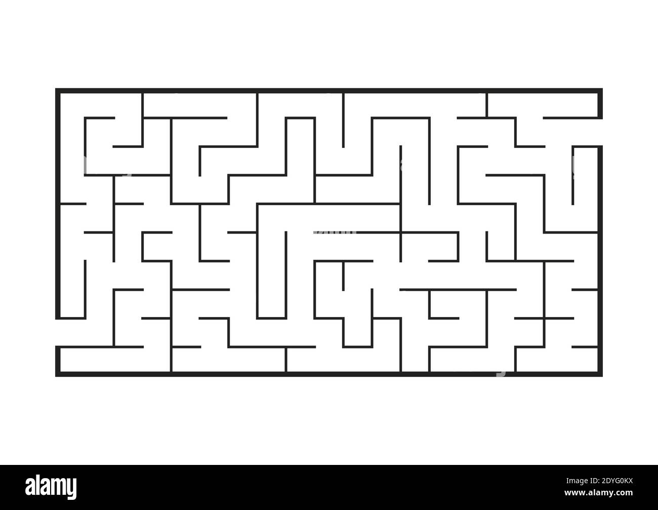 Black rectangular labyrinth. Game for kids. Puzzle for children. Maze ...