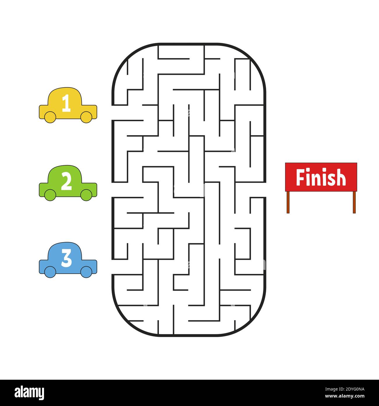 Funny maze. Game for kids. Puzzle for children. Cartoon style ...