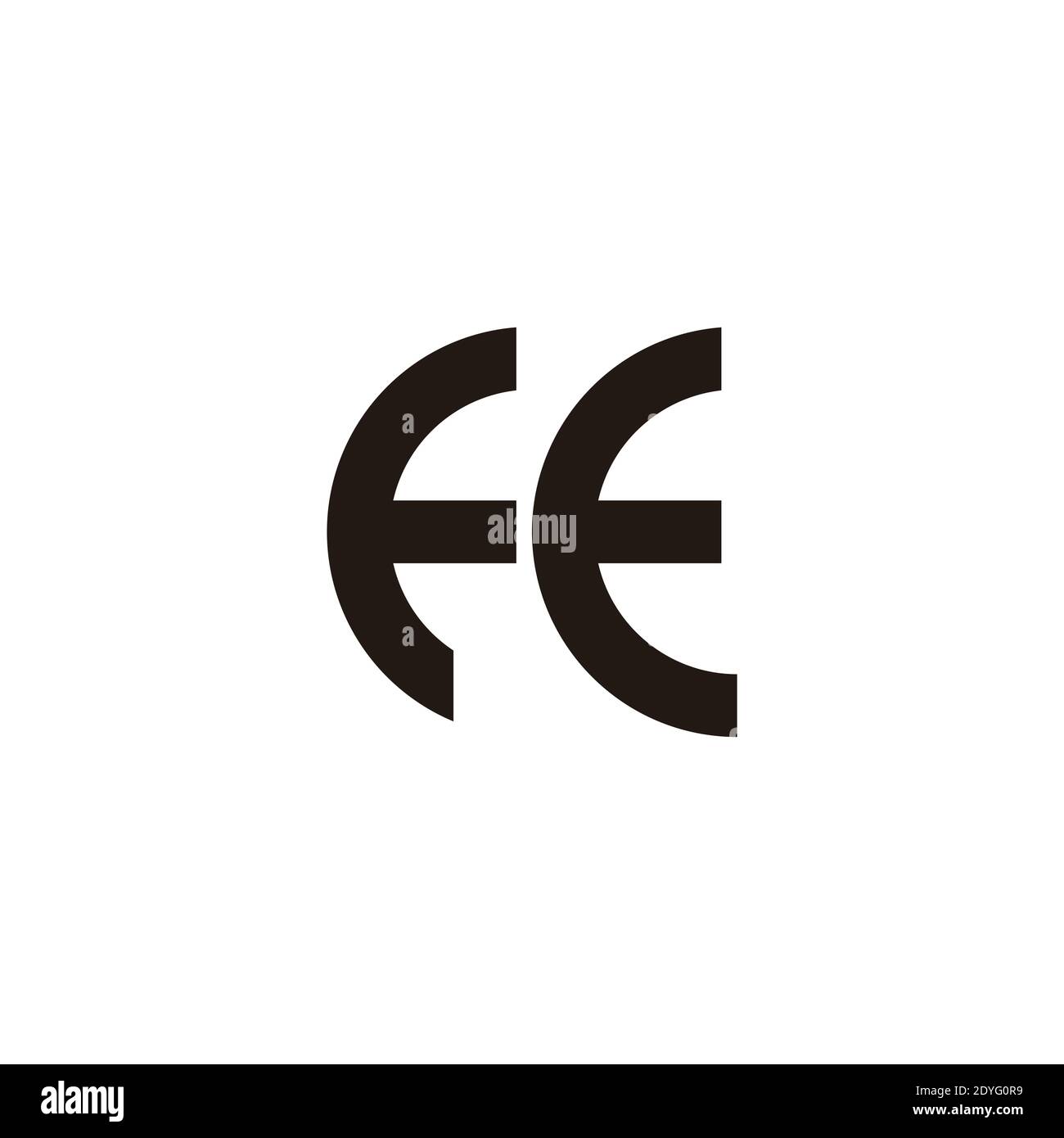 letter fe simple curves line geometric logo vector Stock Vector Image ...