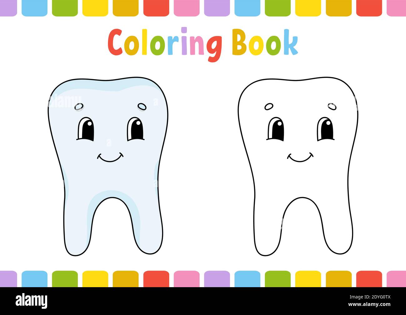 Coloring book for kids. Cheerful character. Simple flat isolated vector ...