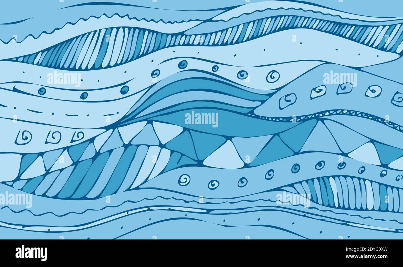 Abstract Waves Painting