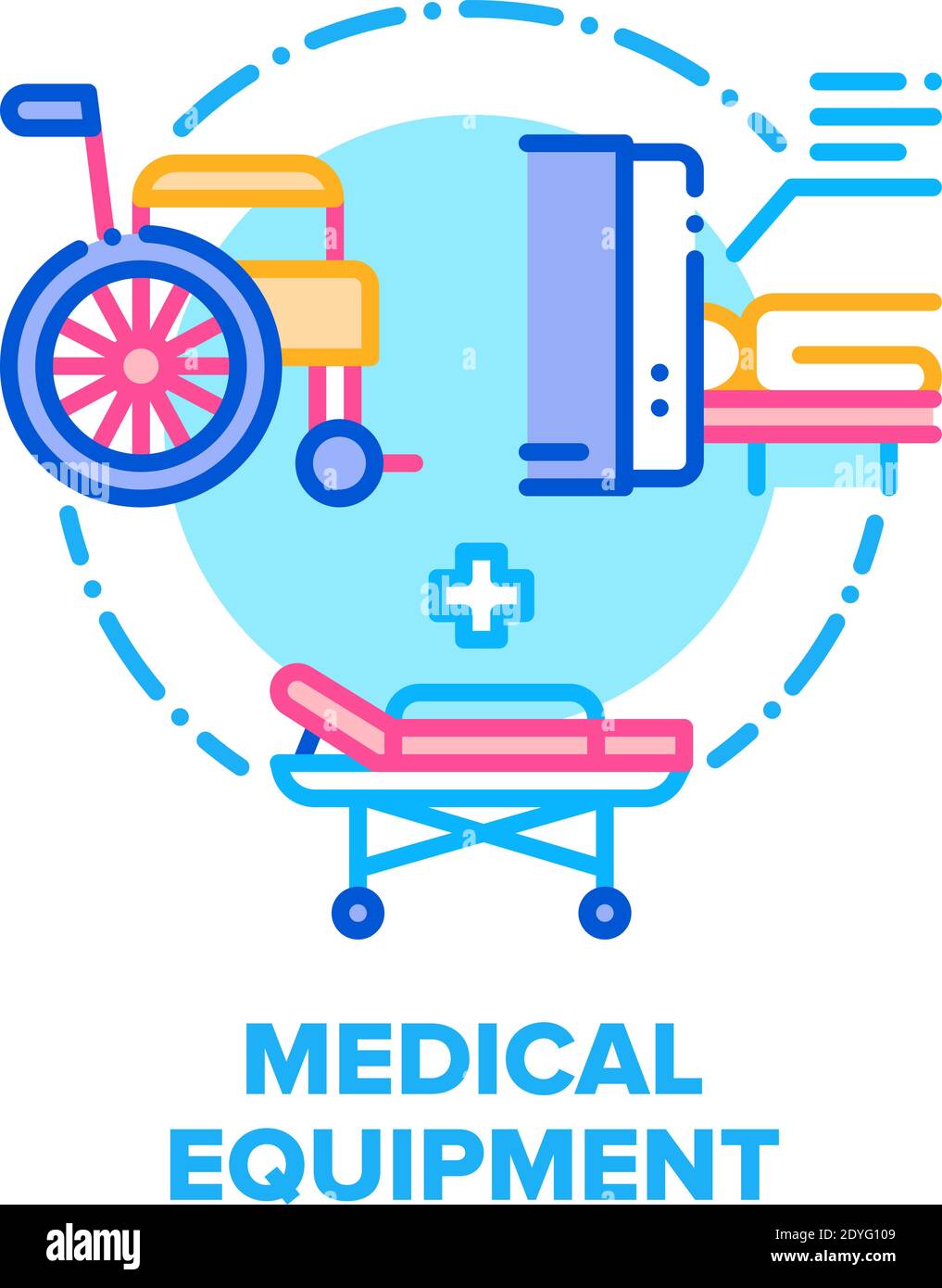 Medical Equipment Hospital Vector Concept Color Stock Vector Image ...
