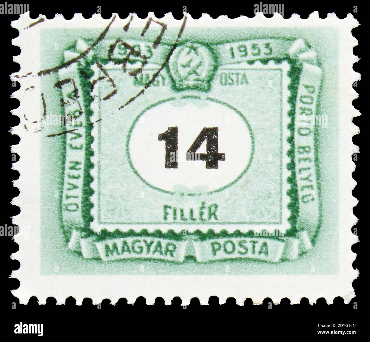 MOSCOW, RUSSIA - JULY 19, 2019: Postage stamp printed in Hungary shows ...