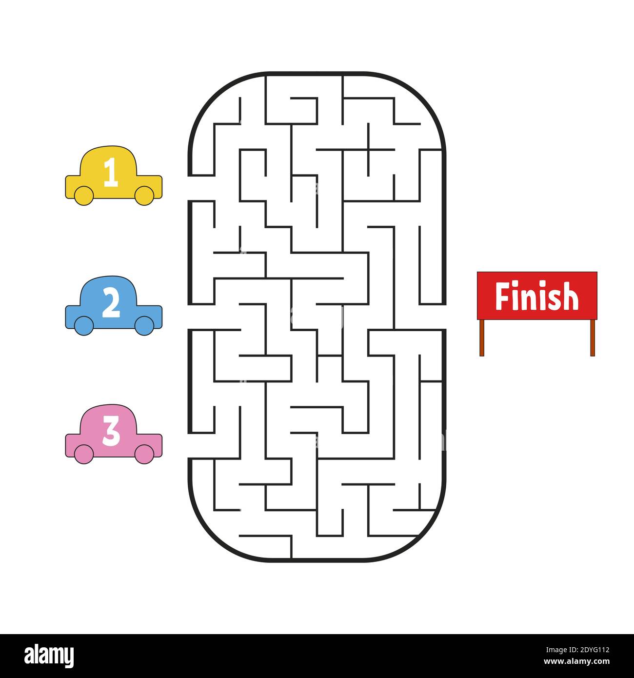 Funny maze. Game for kids. Puzzle for children. Cartoon style ...