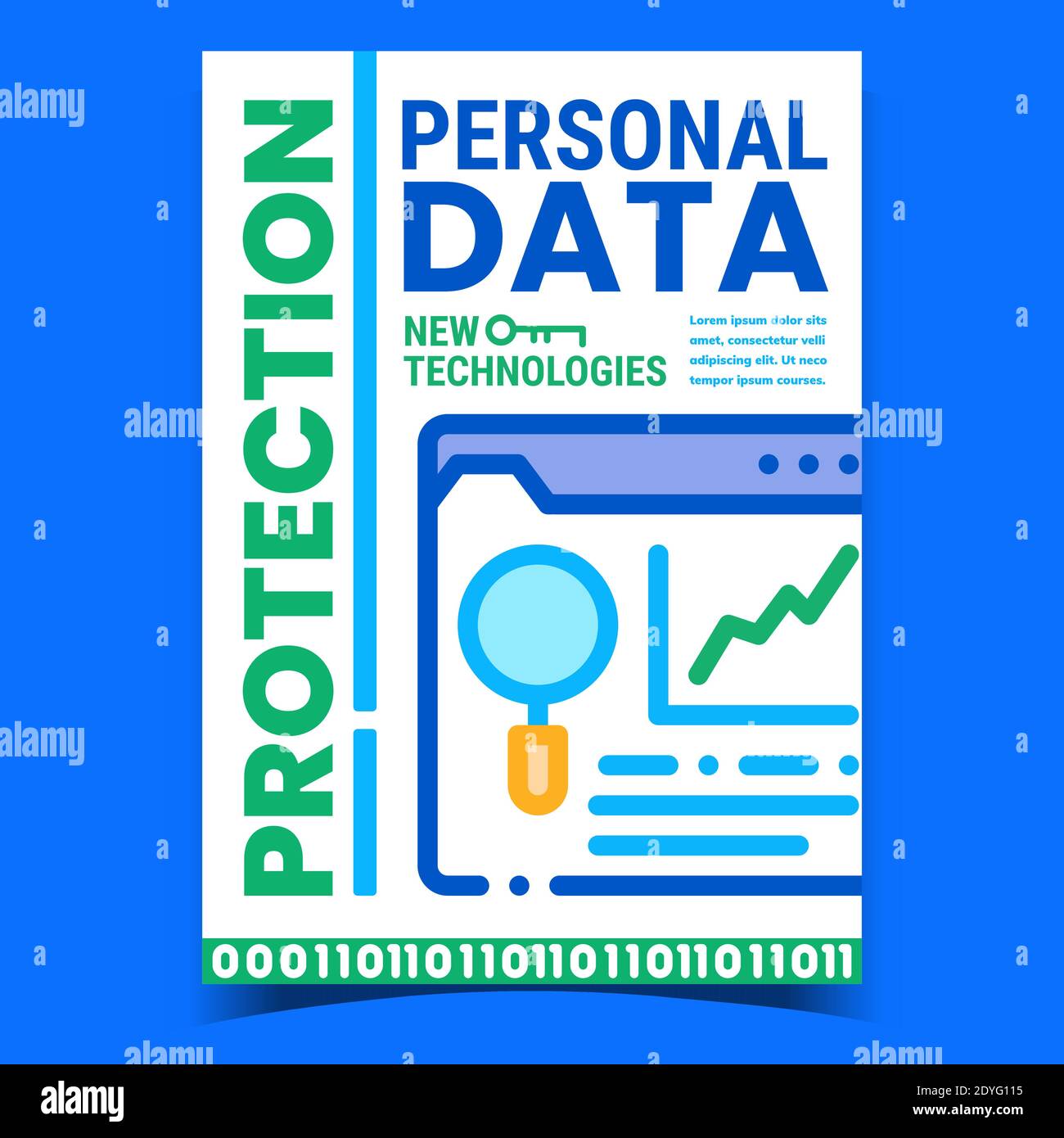 Personal Data Protection Promotion Banner Vector Stock Vector Image ...